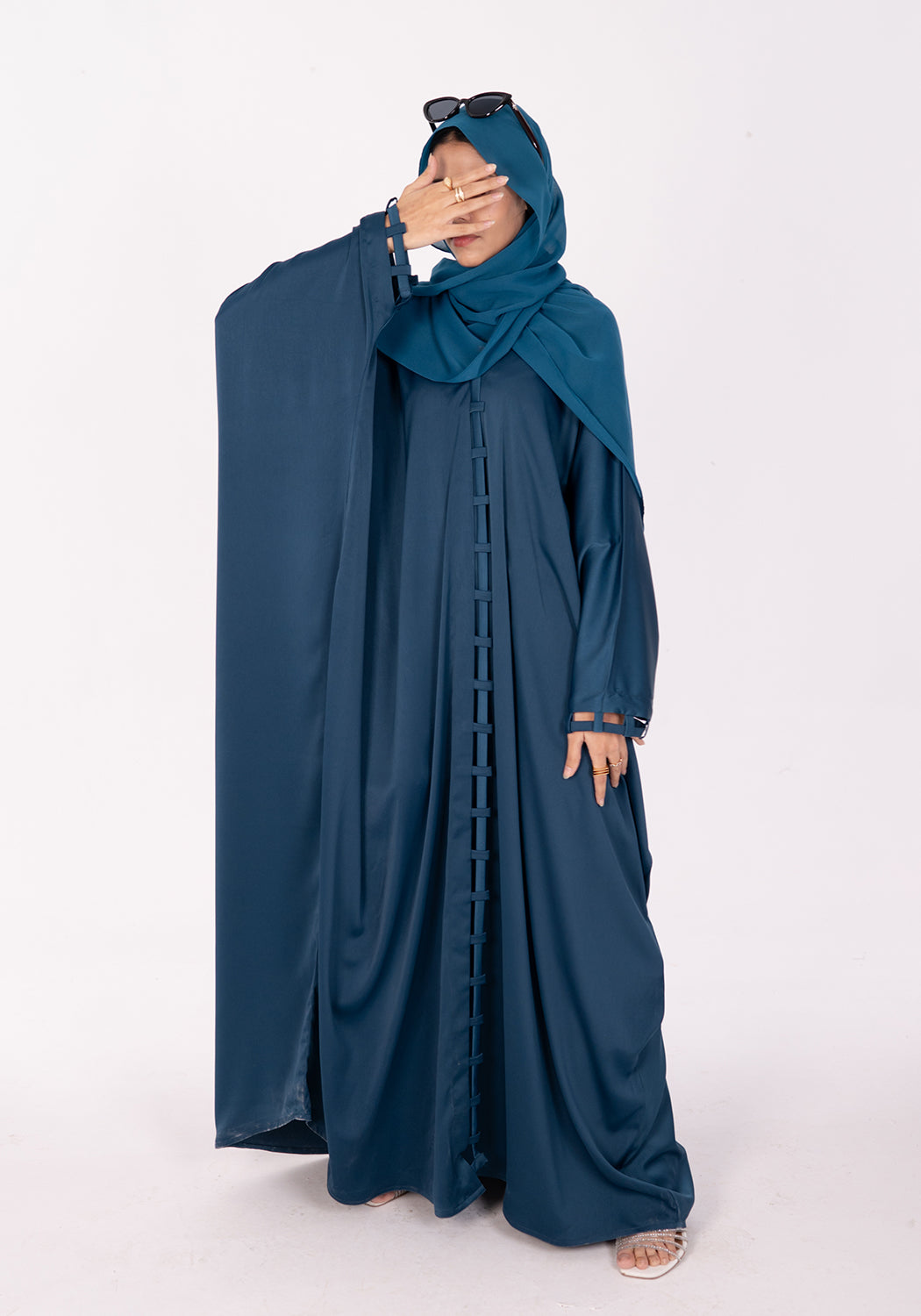 Teal Silk Abaya – ABAA