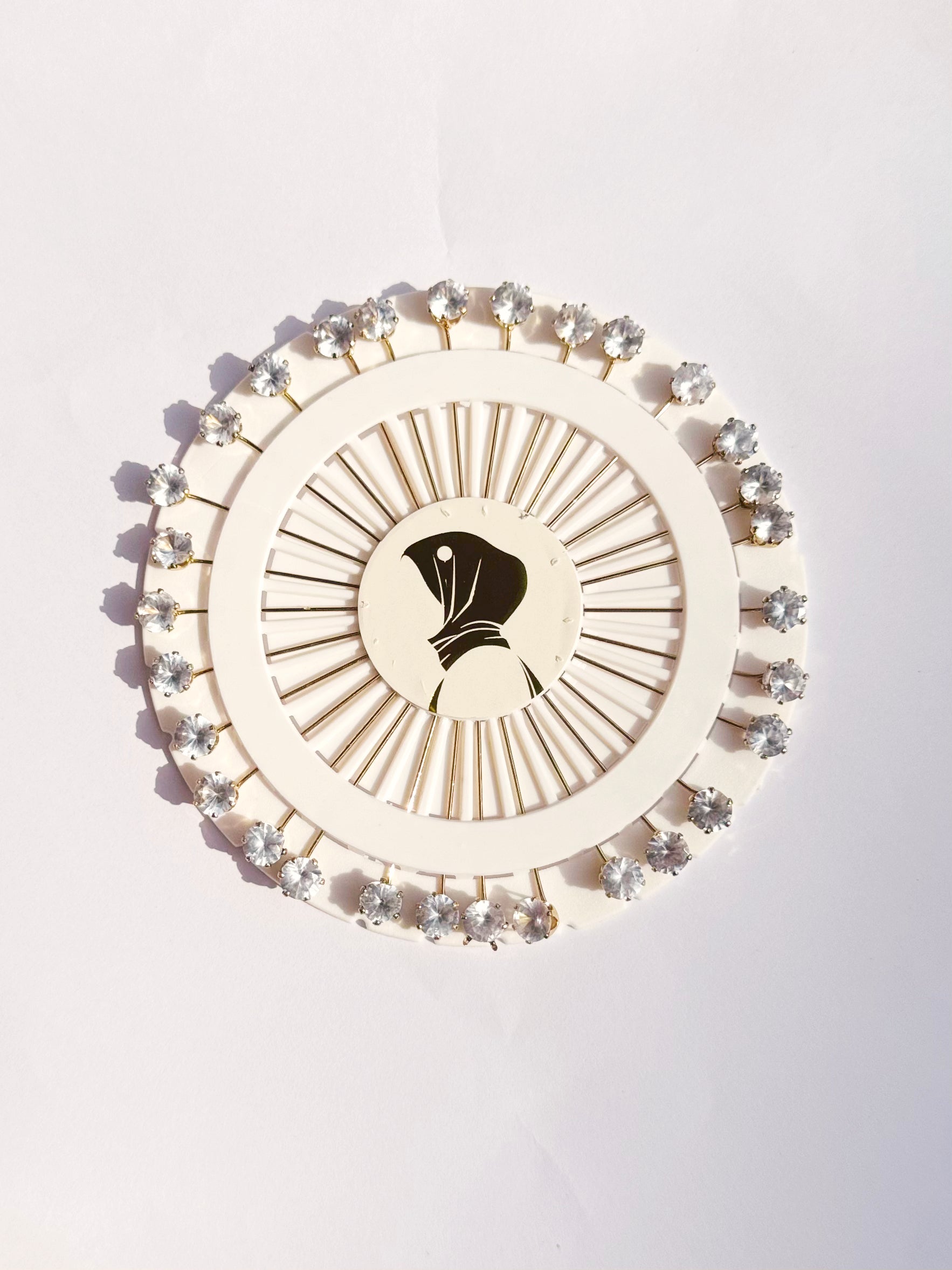 Hijab Crystal Pin Wheels - Gold – ABAA